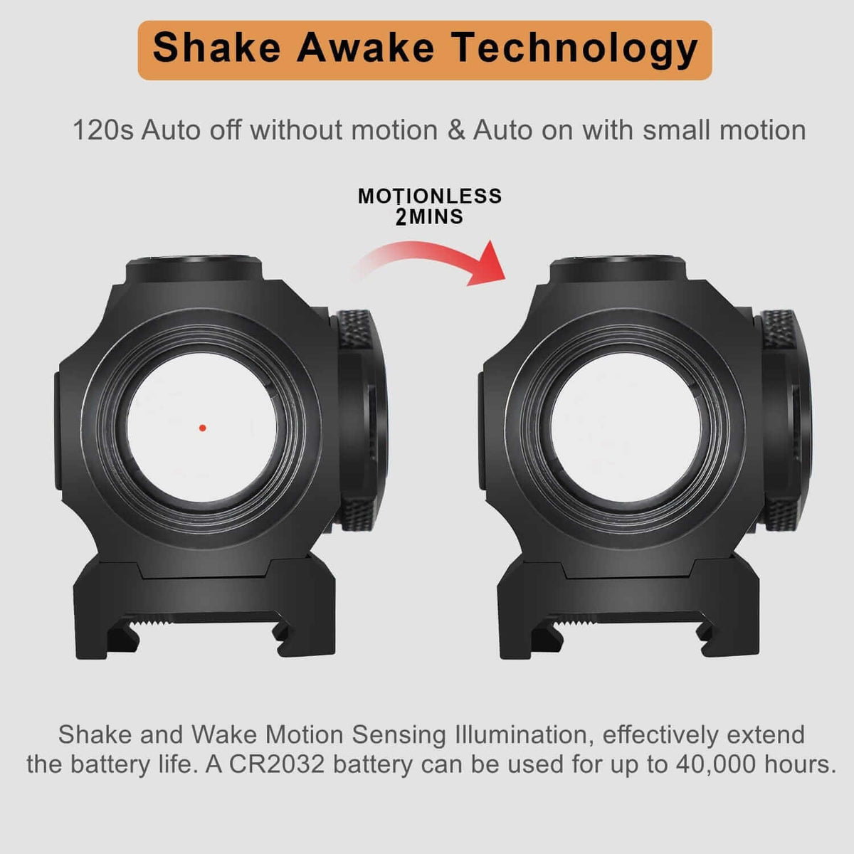 HHC-B22 Rifle Red Dot Sight Shake Awake 3 MOA Optic – GOWUTAR